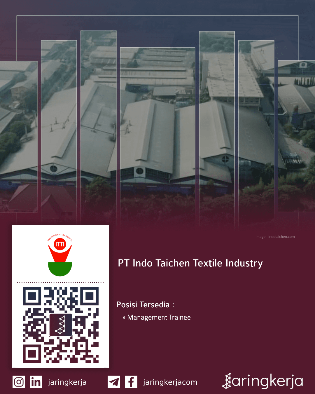 Lowongan PT Indo Taichen Textile Industry - Jaringkerja