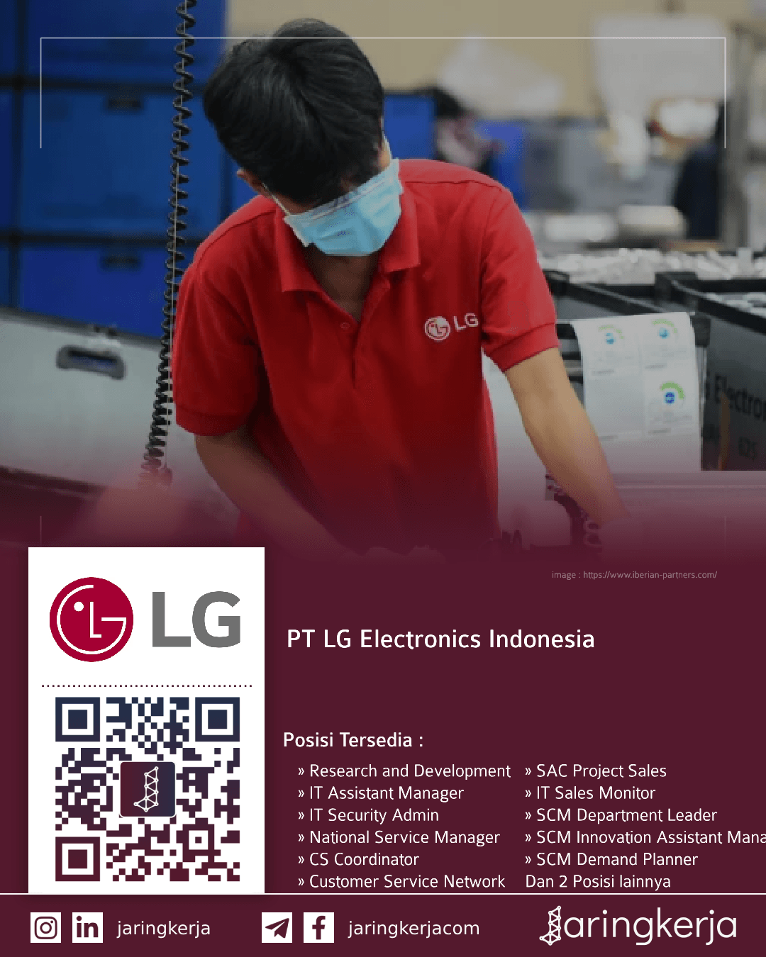 Lowongan PT LG Electronics Indonesia - Jaringkerja